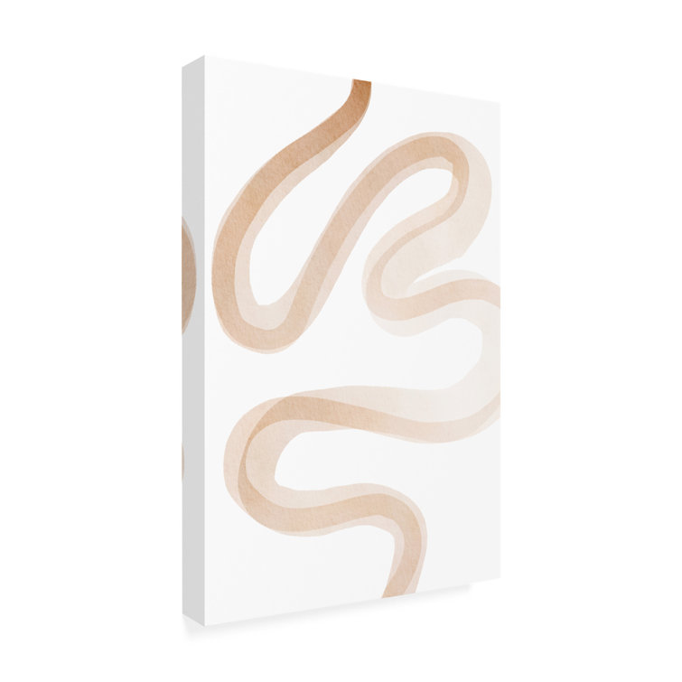 Wrought Studio Squiggly Line Art - Wrapped Canvas Print | Wayfair